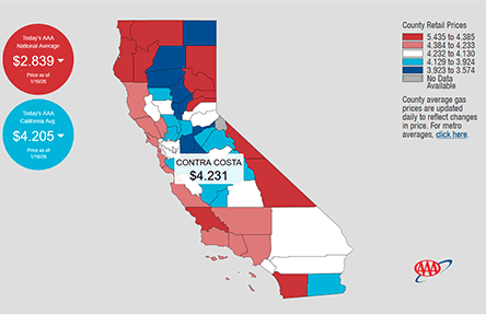 California Gas Prices Nudge Lower, Remain Cheaper than Last Year